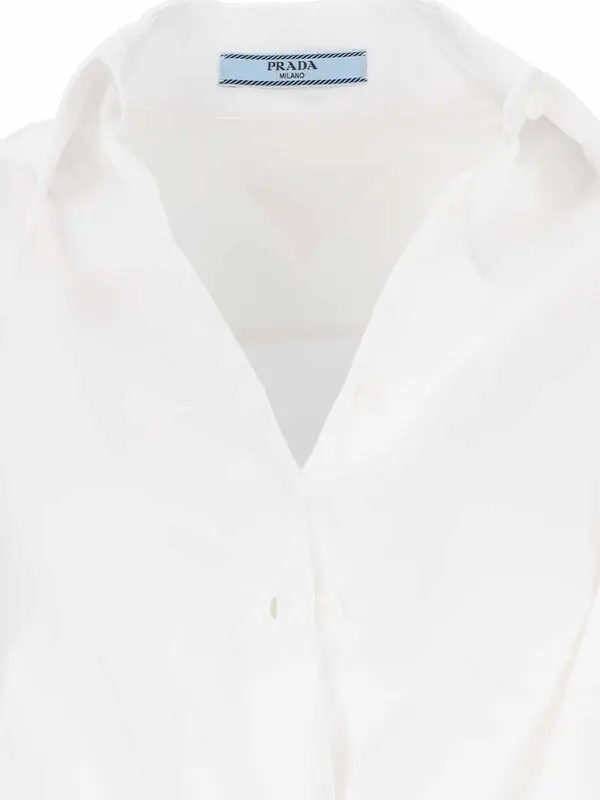 Prada Drawstring Poplin Shirt - White