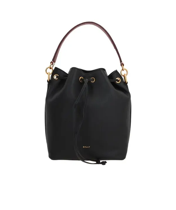 Bally Drawstring Bucket Bag - Black