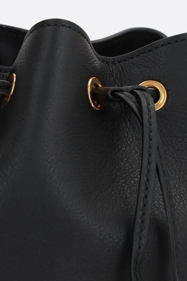 Bally Drawstring Bucket Bag - Black