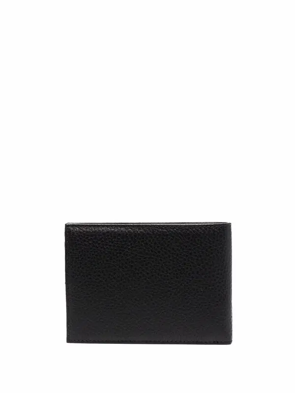Emporio Armani Logo Lettering Bi-fold Wallet - Black