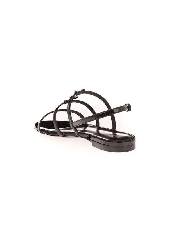 Saint Laurent Cassandra Monogram Flat Sandals