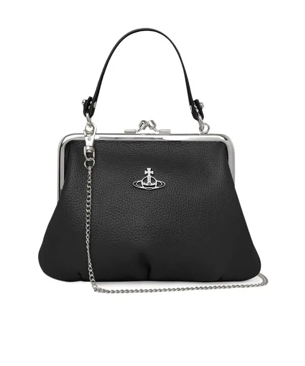 VIVIENNE WESTWOOD Logo Plaque Tote Bag - Black