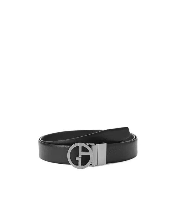 Giorgio Armani Pebbled-effect Buckled Belt