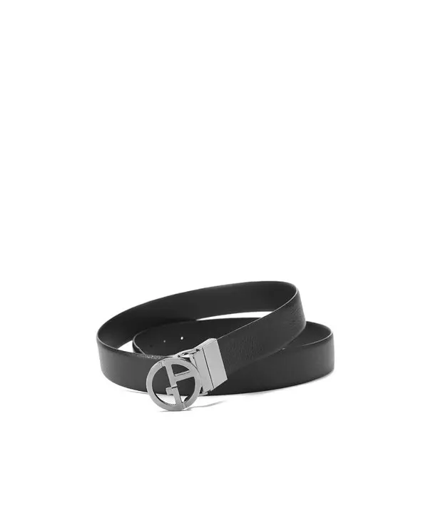 Giorgio Armani Pebbled-effect Buckled Belt