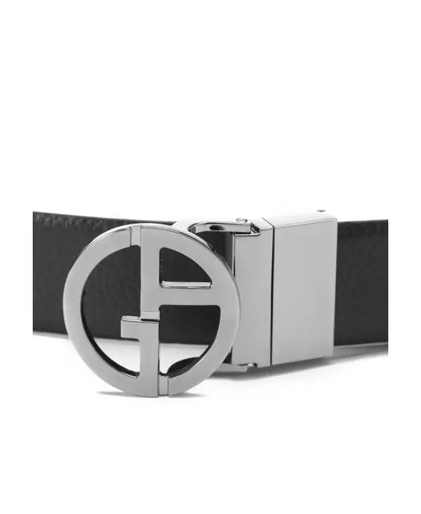 Giorgio Armani Pebbled-effect Buckled Belt