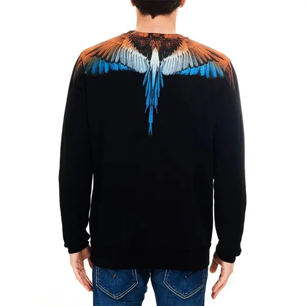 MARCELO BURLON COUNTY OF MILAN Wings Print Crewneck Sweatshirt - Black