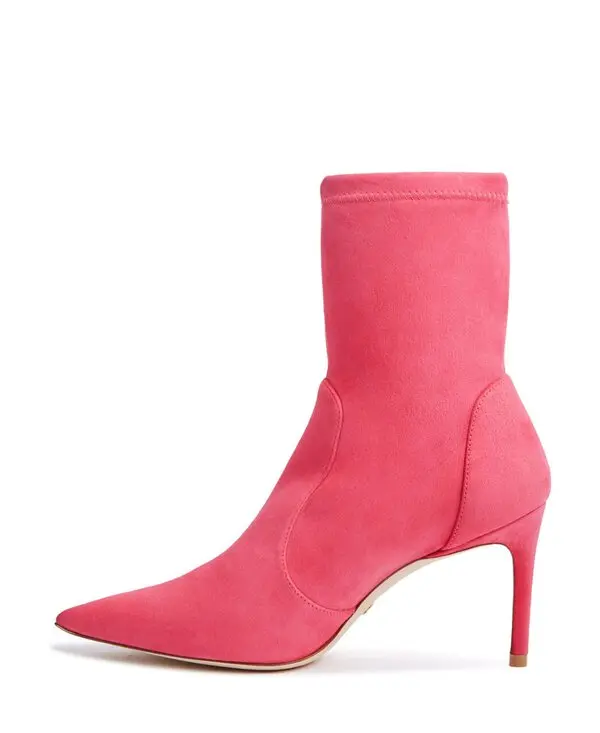 STUART WEITZMAN Pointed-toe High-ankle Boots - Red