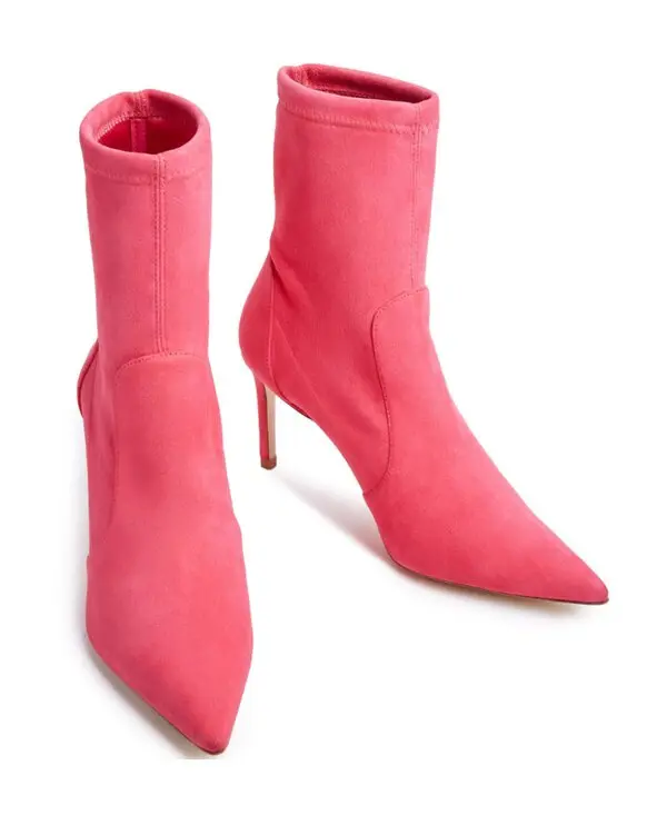 STUART WEITZMAN Pointed-toe High-ankle Boots - Red