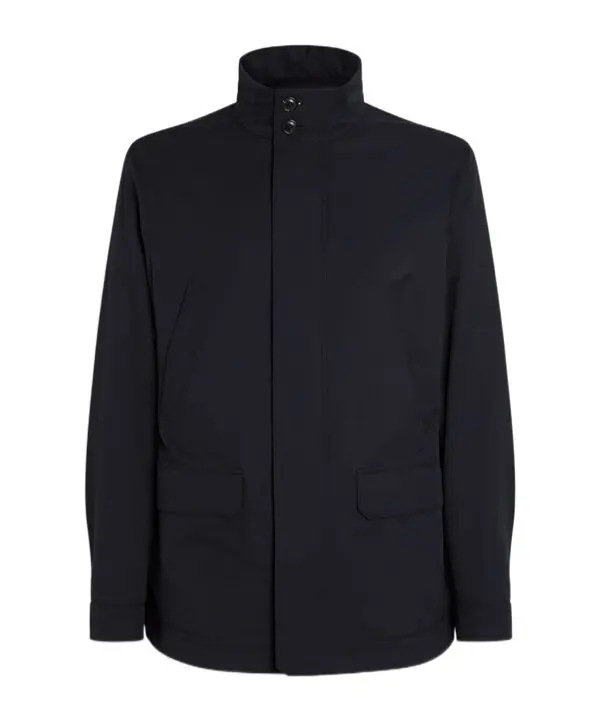 Zegna Technical Fabric Field Jacket - Black