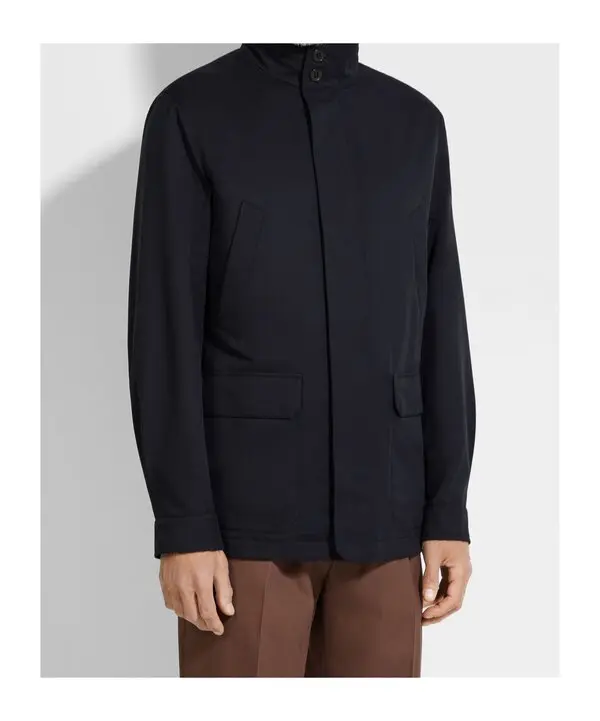 Zegna Technical Fabric Field Jacket - Black
