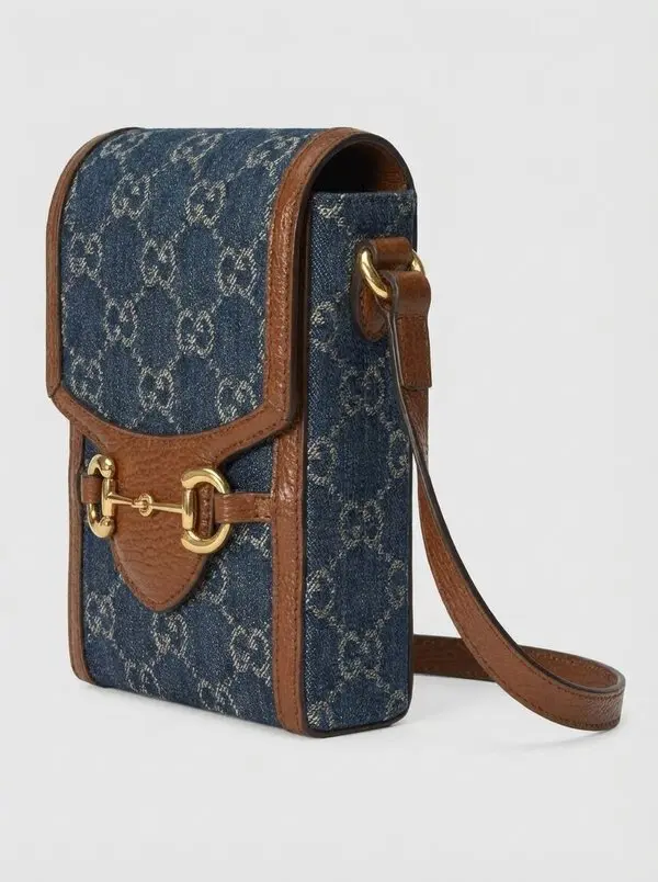 Gucci Horsebit 1955 Crossbody Mini Bag - Blue