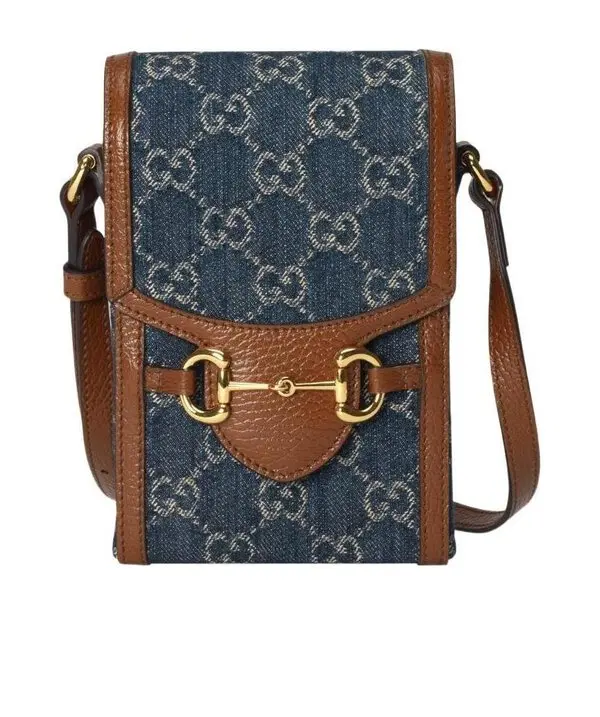 Gucci Horsebit 1955 Mini Crossbody Bag - Blue