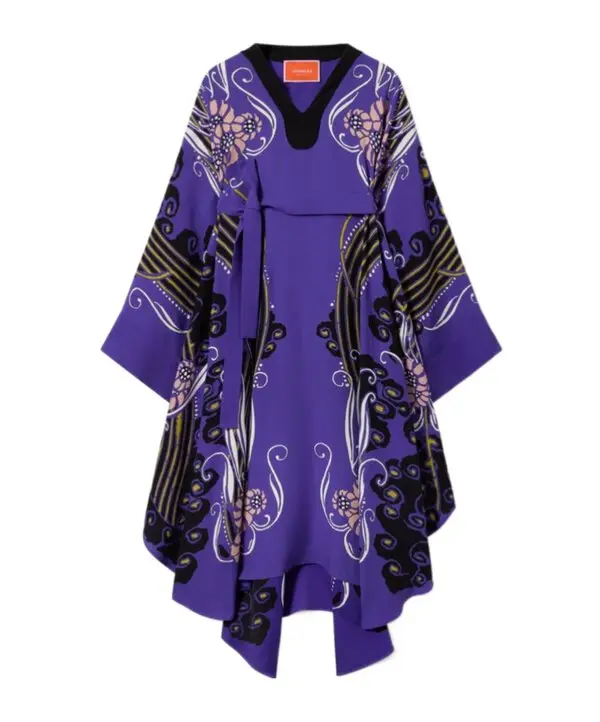 La DoubleJ Karis Printed Kaftan Dress - Blue