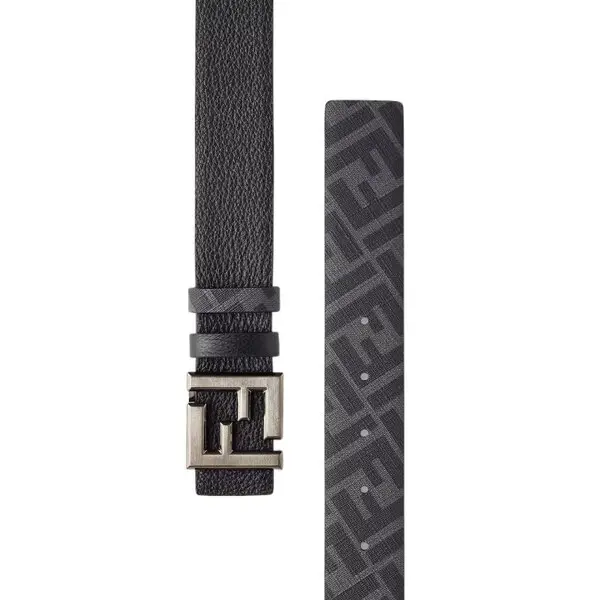 Fendi Reversible Ff Squared Belt - Black
