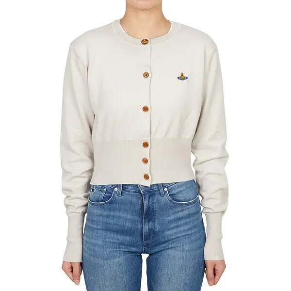 VIVIENNE WESTWOOD Orb Embroidered Knitted Cardigan