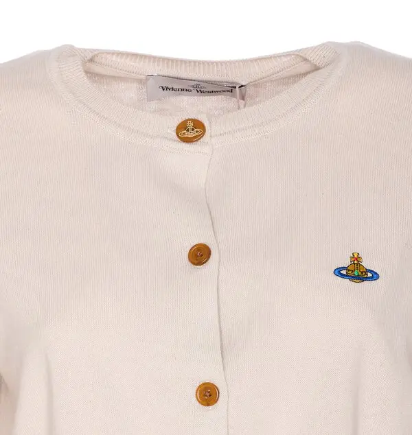 VIVIENNE WESTWOOD Orb Embroidered Knitted Cardigan