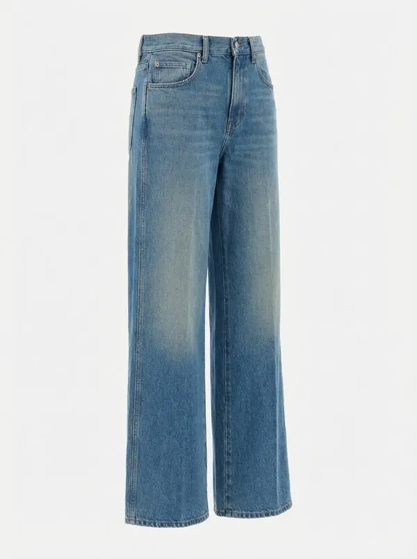 Gucci Logo Patch Wide-leg Jeans
