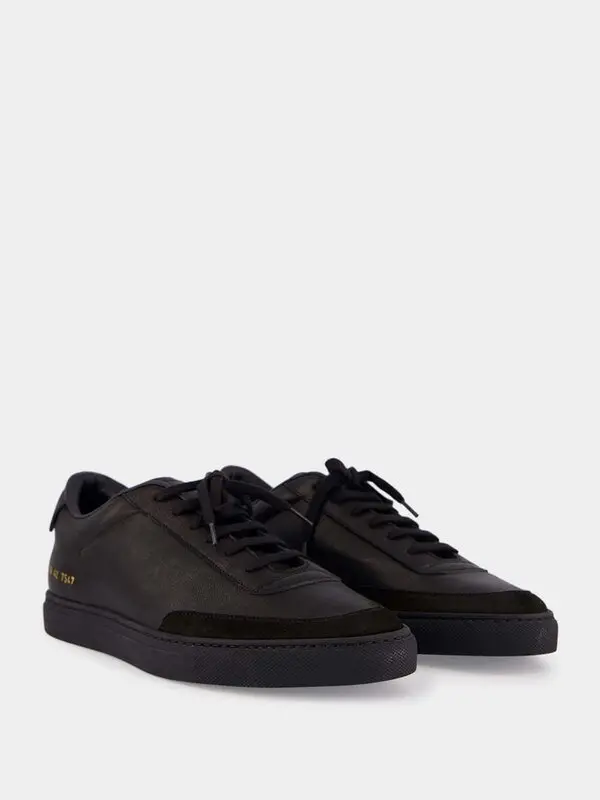 COMMON PROJECTS Leather Suede Sneakers - Black