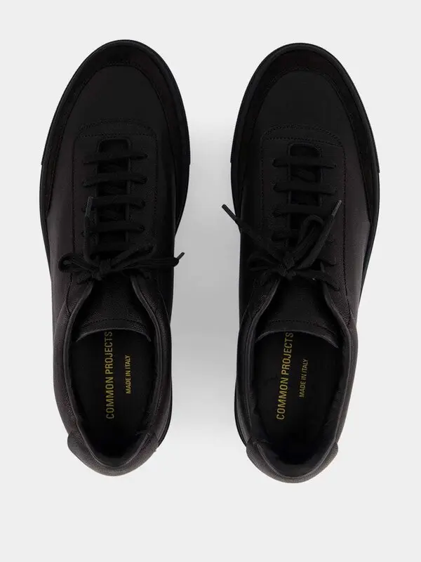COMMON PROJECTS Leather Suede Sneakers - Black