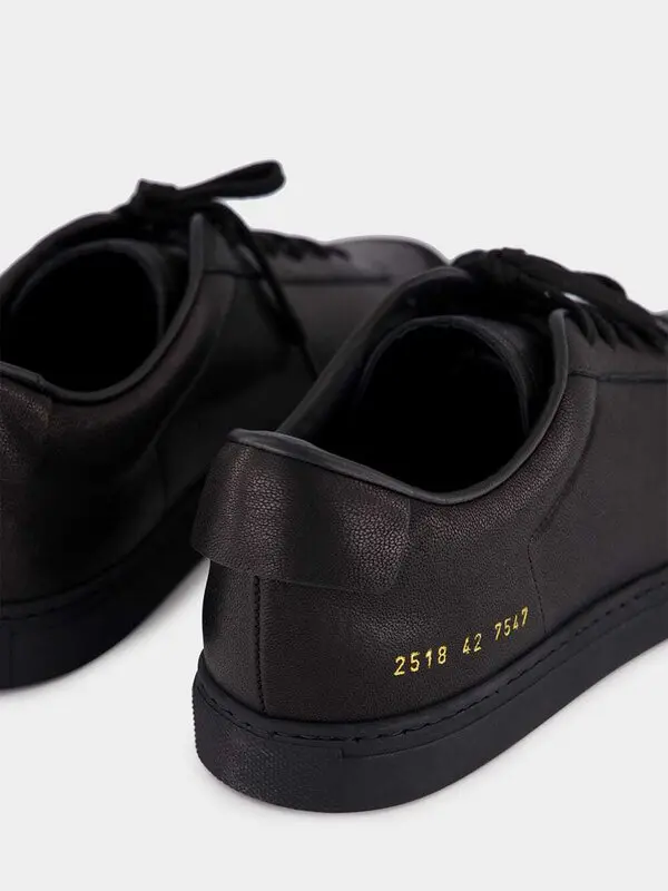 COMMON PROJECTS Leather Suede Sneakers - Black
