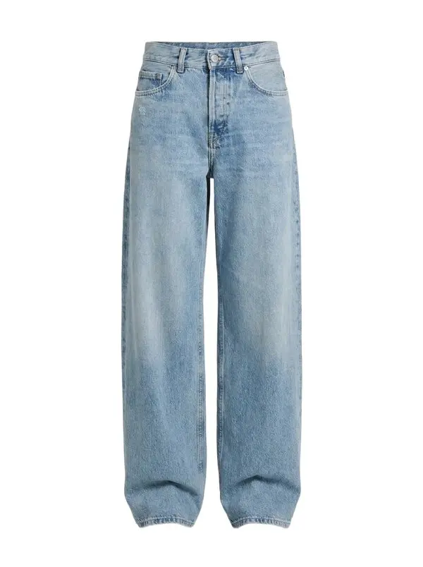 HAIKURE Faded Wide-leg Jeans - Blue