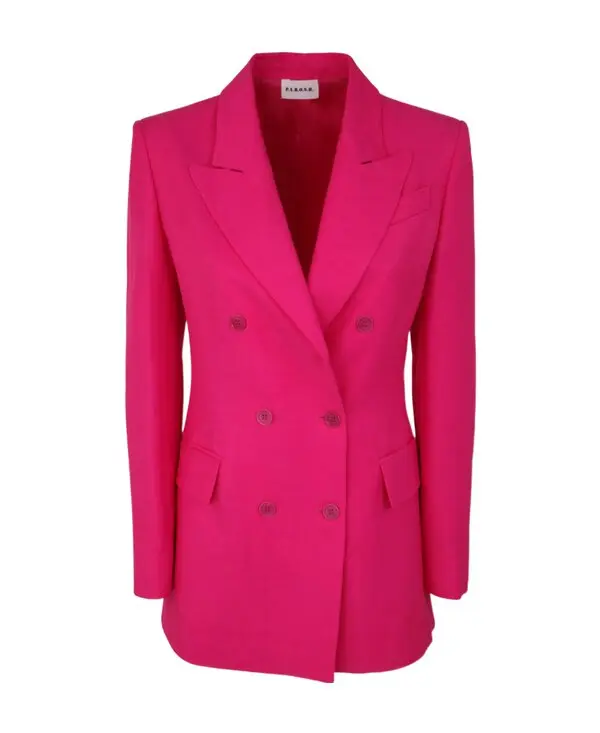 P.a.r.o.s.h Double-breasted Logo Blazer - Pink