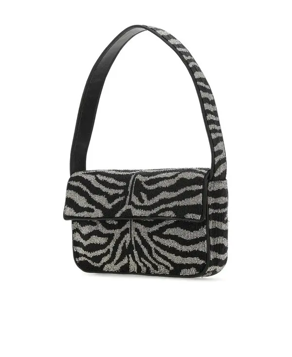 Staud Tommy Foldover Top Shoulder Bag - Black