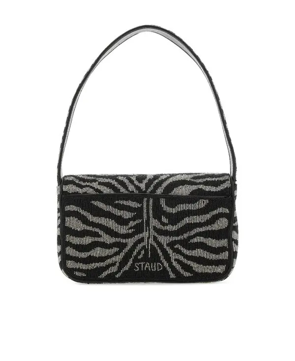 Staud Tommy Foldover Top Shoulder Bag - Black
