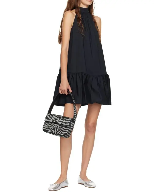 Staud Tommy Foldover Top Shoulder Bag - Black