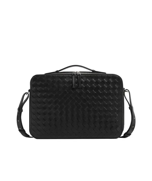 Bottega Veneta Getaway Slim Briefcase - Black
