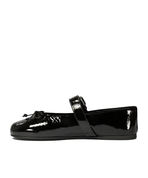 Miu Miu Polished Buckle Fastened Ballerinas - Black