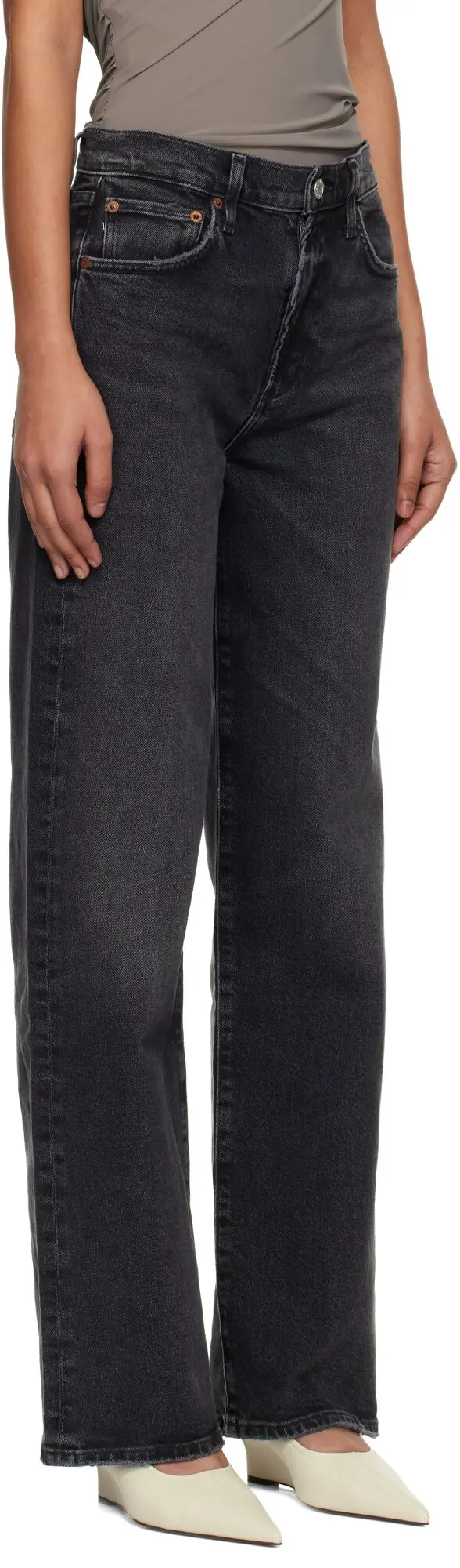 AGOLDE Harper Mid-rise Wide-leg Jeans