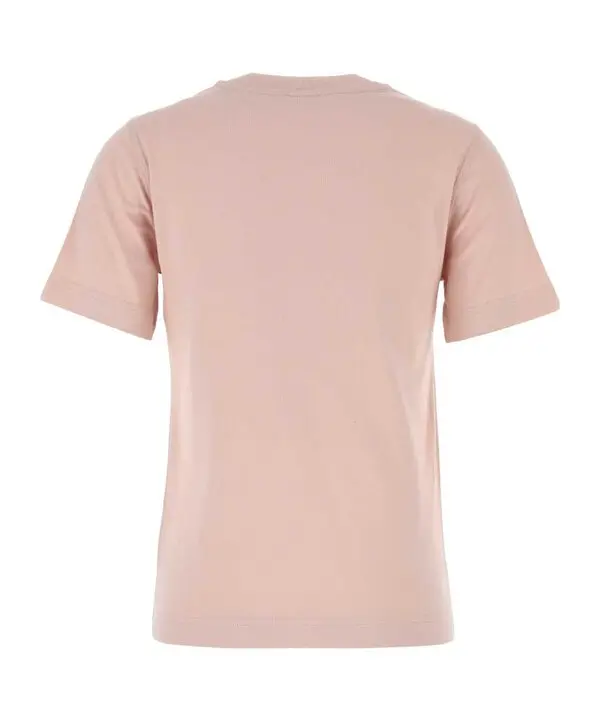Burberry Logo Printed Crewneck T-shirt - Pink