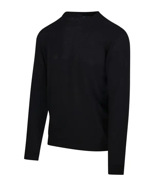 ROBERTO COLLINA Long Sleeve Round Neck Sweater - Nero
