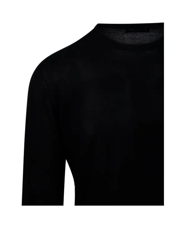 ROBERTO COLLINA Long Sleeve Round Neck Sweater - Nero
