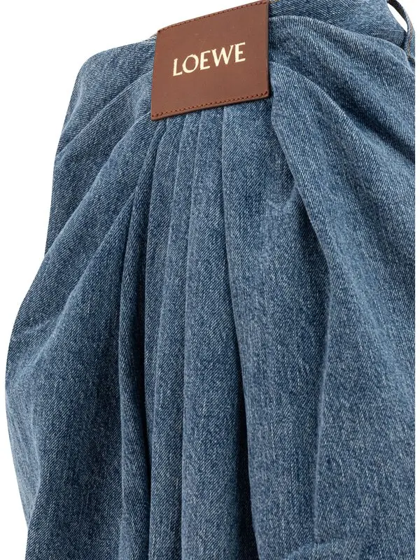 Loewe Draped Jeans In Denim