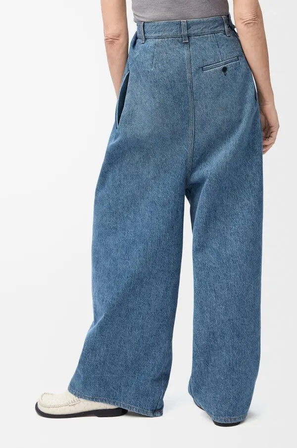 Loewe Draped Jeans In Denim