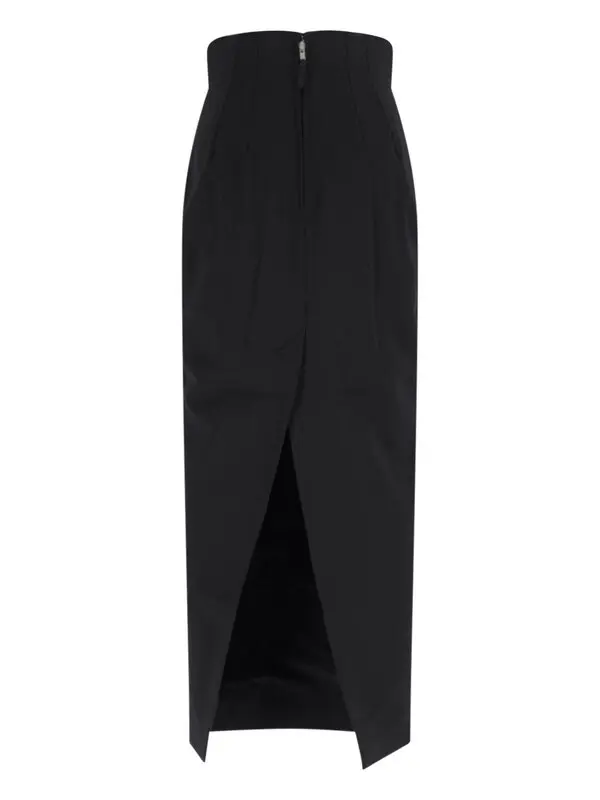 Rick Owens High-waist Midi Skirt With Back Slit