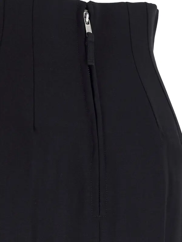 Rick Owens High-waist Midi Skirt With Back Slit