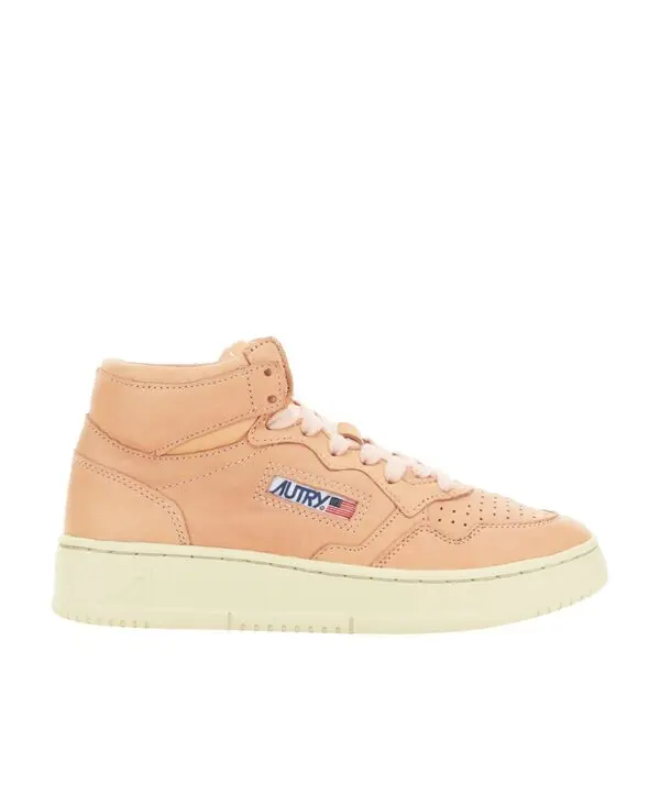 AUTRY Logo High Top Sneakers - Nude