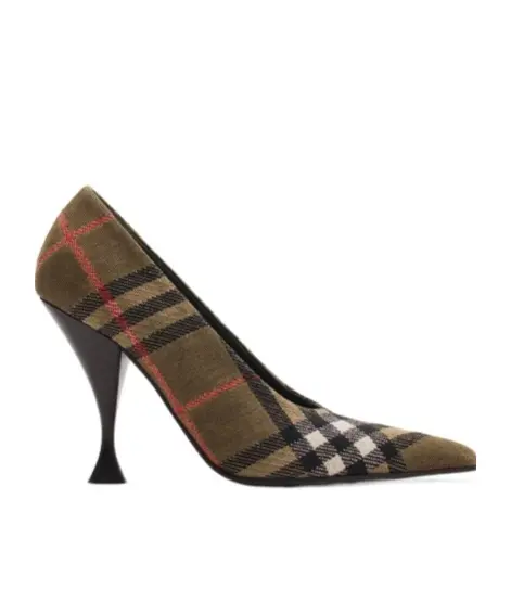 Burberry Check High Pumps - Brown