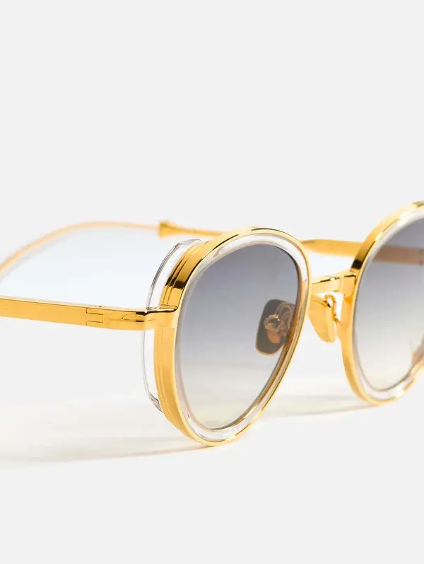 JOHN DALIA Full Rim Oval Sunglasses - Gray