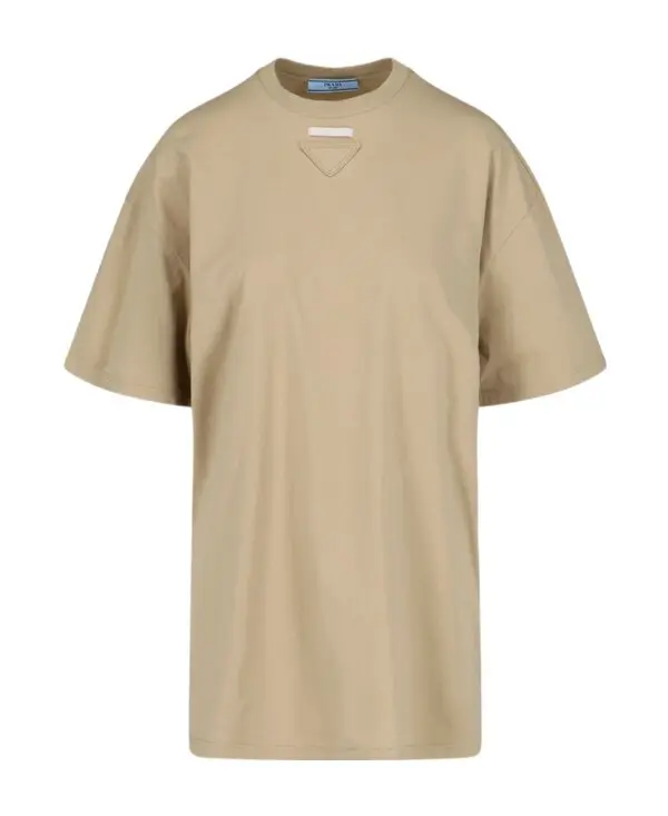 Prada Logo Triangle Crewneck T-shirt - No