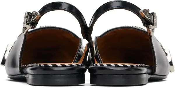 Toga Buckle-embellished Slingback Mules