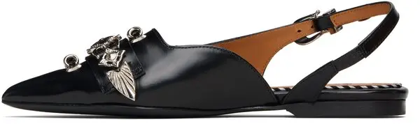Toga Buckle-embellished Slingback Mules