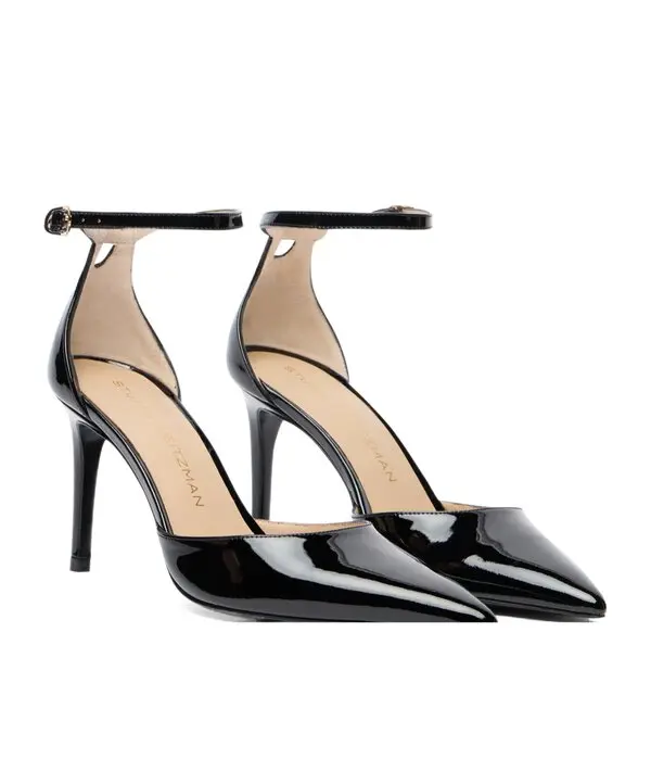 STUART WEITZMAN Power Strap 85 Stiletto Heels - Black