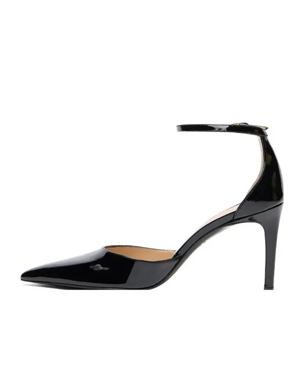 STUART WEITZMAN Power Strap 85 Stiletto Heels - Black