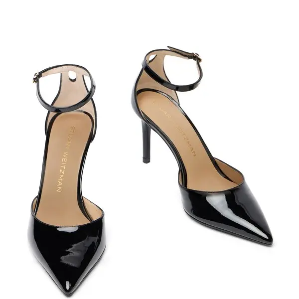 STUART WEITZMAN Power Strap 85 Stiletto Heels - Black