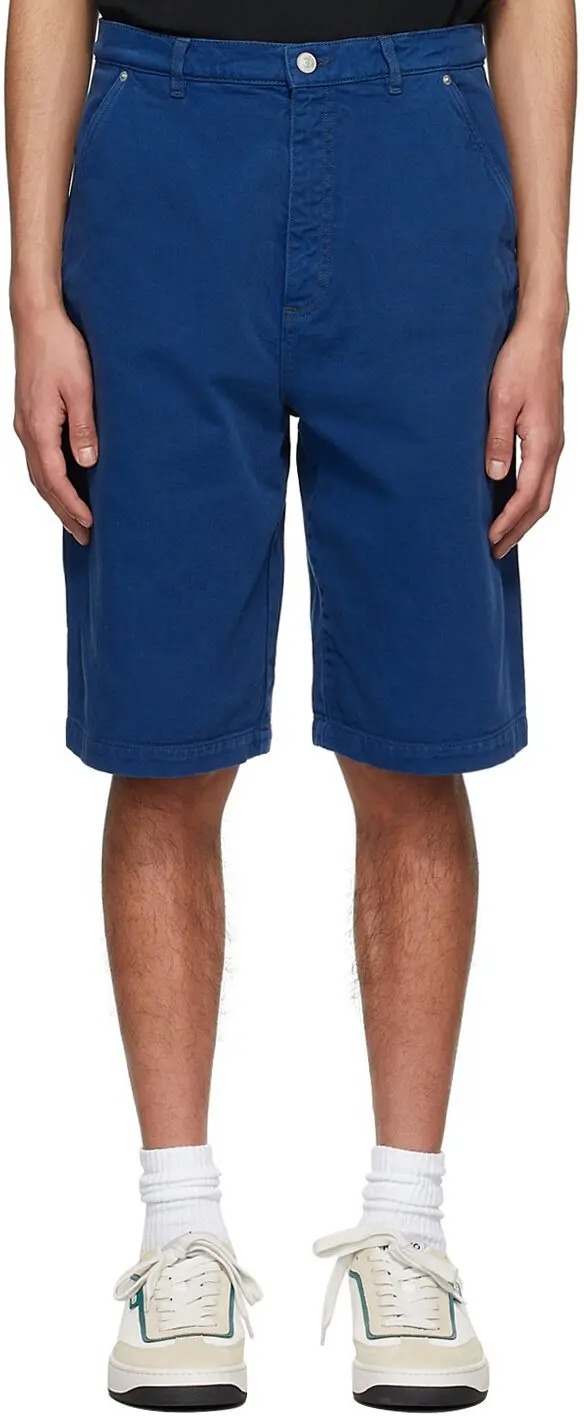 Kenzo Logo Patch Denim Bermuda Shorts