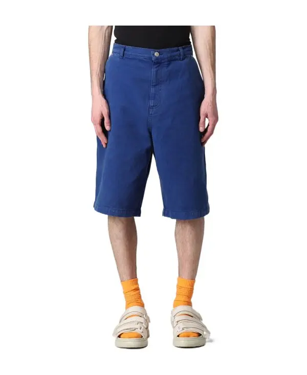 Kenzo Logo Patch Denim Bermuda Shorts